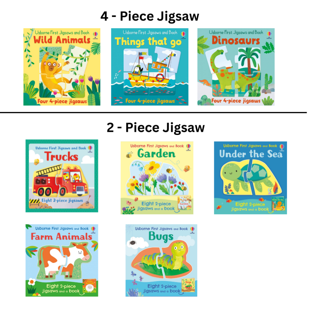 Usborne Jigsaw (Book + Jigsaw) - 2 and 4 Pieces Jigsaw | Shopee Thailand