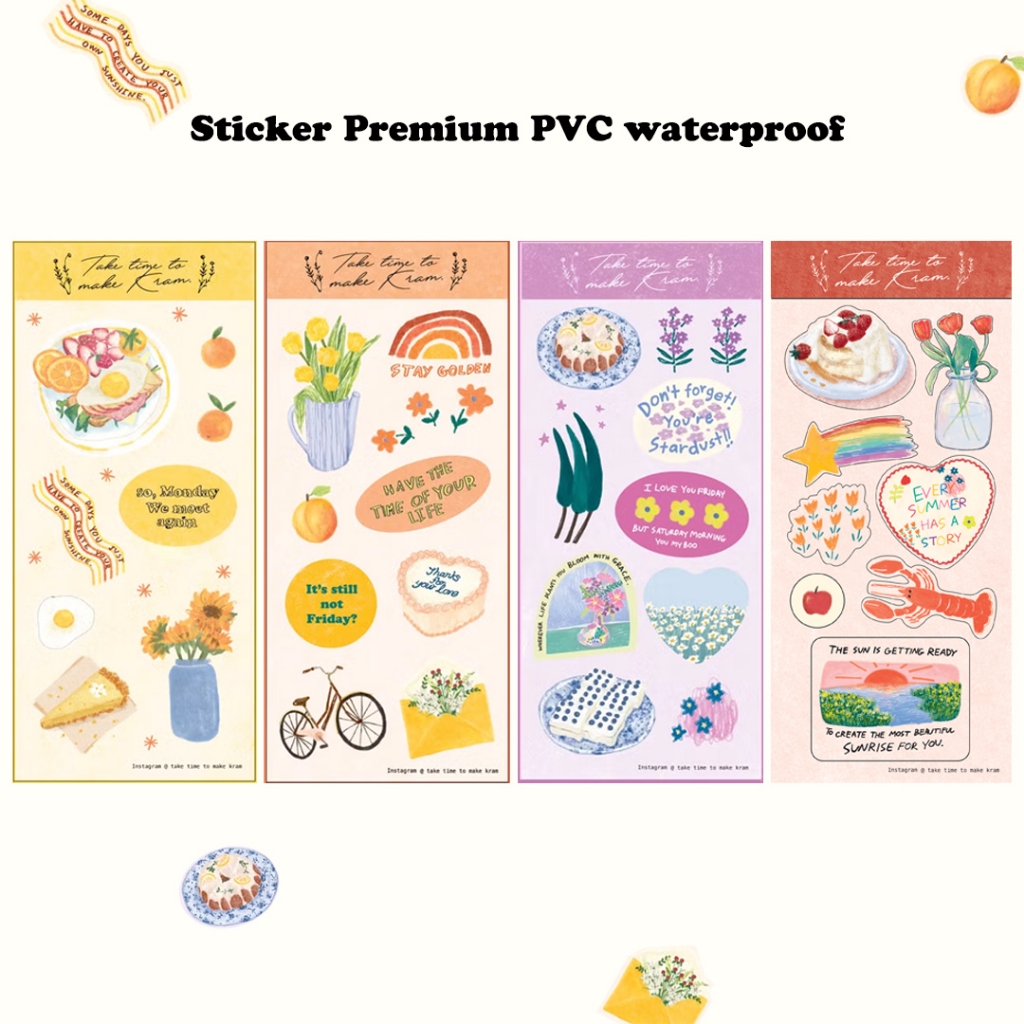 [Take Time To Make Kram] Sticker Premium PVC กันน้ำ | Shopee Thailand