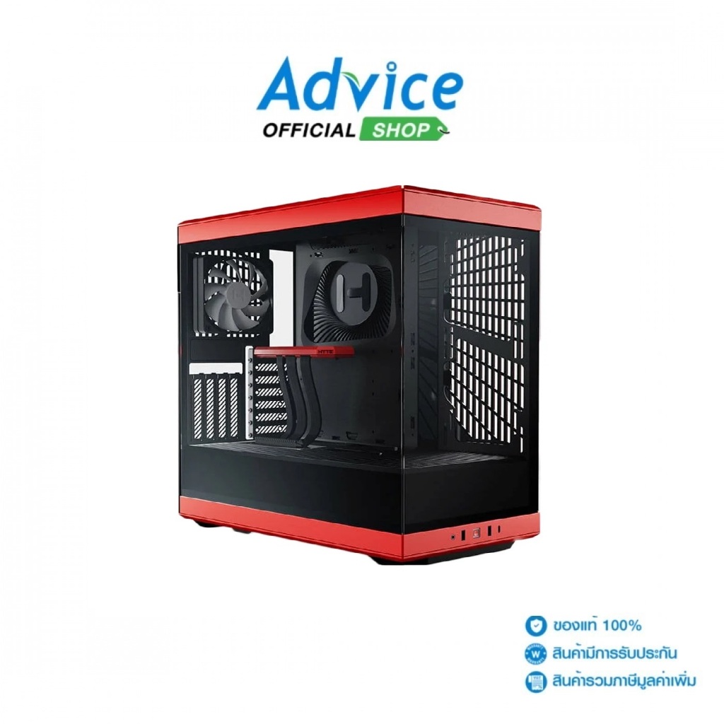HYTE ATX CASE (NP) Y40 BLACK RED - A0164092 | Shopee Thailand