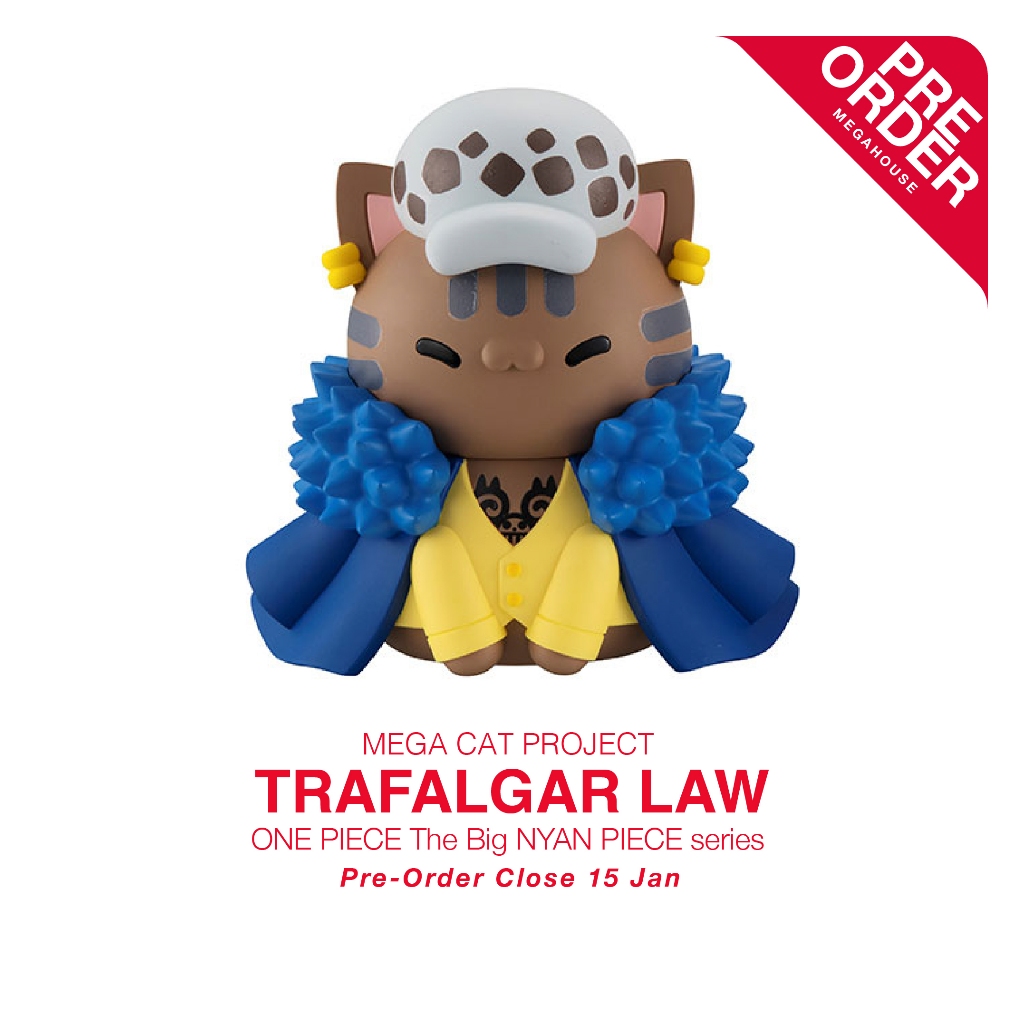[PreOrder] MEGA CAT PROJECT - ONE PIECE: The Big NYAN PIECE series_Trafalgar Law | Shopee Thailand