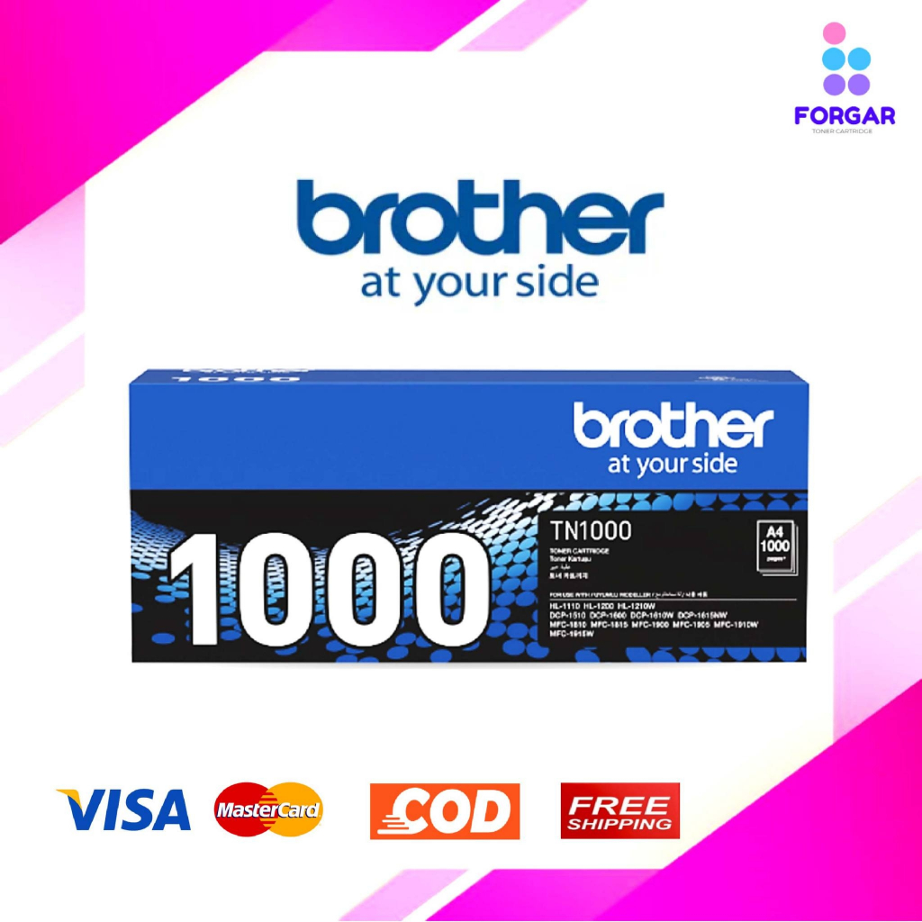 Brother TN-1000 หมึกโทนเนอร์ สีดำ ของแท้ (ปริมาณการพิมพ์ 1,000 หน้า ...
