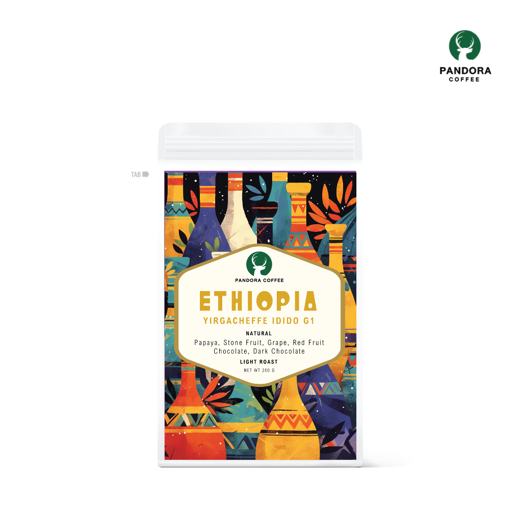 Pandora Coffee เมล็ดกาแฟ Ethiopia Yirgacheffe Idido G1 คั่วอ่อน Light ...