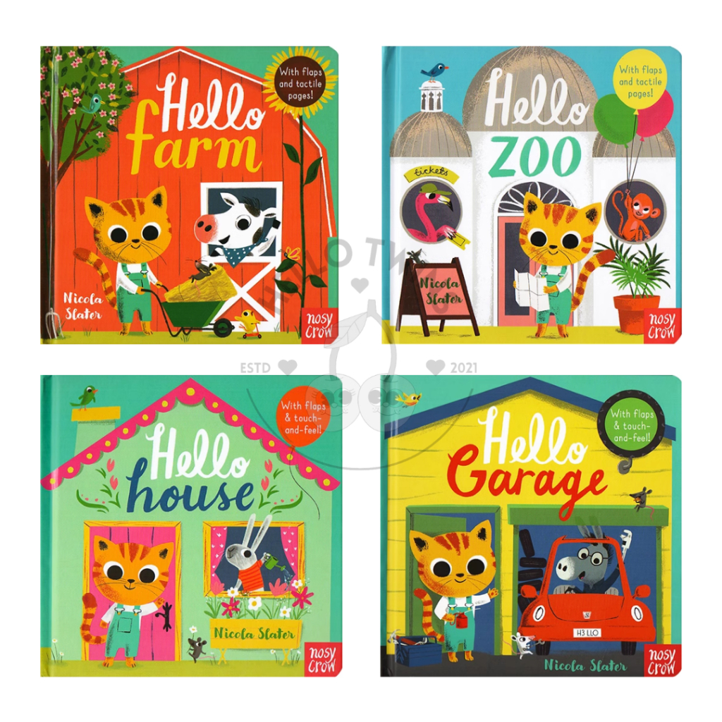พร้อมส่ง Hello... Lift the Flap Board Book by Nosy Crow หนังสือเด็กภาษาอังกฤษ นิทานเด็ก บอร์ดบุค ...