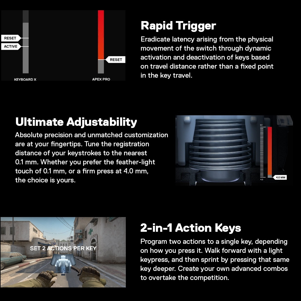 SteelSeries Apex Pro TKL Wireless Optical Keyboard คีบอร์ดเกมมิ่งไร้สาย ...