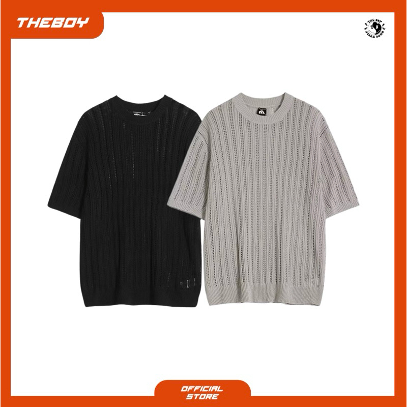 THEBOY-GRATING KNIT เสื้อไหมพรมคอกลม โคเรียบอย | Shopee Thailand