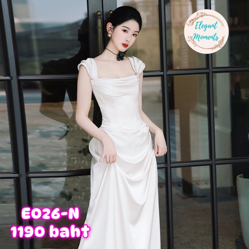 พร้อมส่งจากไทย ชุดแต่งงาน รหัส E026-N ชุดเจ้าสาว ชุดถ่ายพรีเวดดิ้ง ชุดafter party ชุดงานหมั้น เด ...