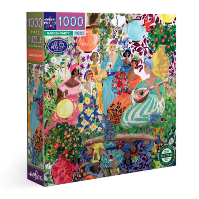 eeboo Garden Party 1000 Pc Sq Puzzle จิ๊กซอว์รูปปาร์ตี้ในสวนแบบ 1000 ...