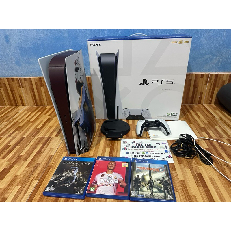 Ps5 disc edition 1218a ครบกล่องมือสอง มีเกมส์แถม3แผ่นตามภาพ อุปกรณ์ครบชุด | Shopee Thailand