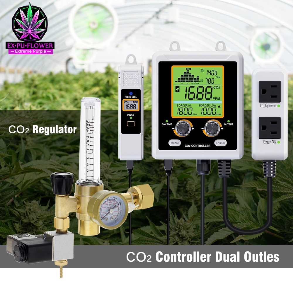 CO2 Controller CO2 Regulator เครื่องวัดและควบคุมก๊าซคาร์บอนไดออกไซด์ ควบคุมก๊าซคาร์บอนสำหรับห้อง ...