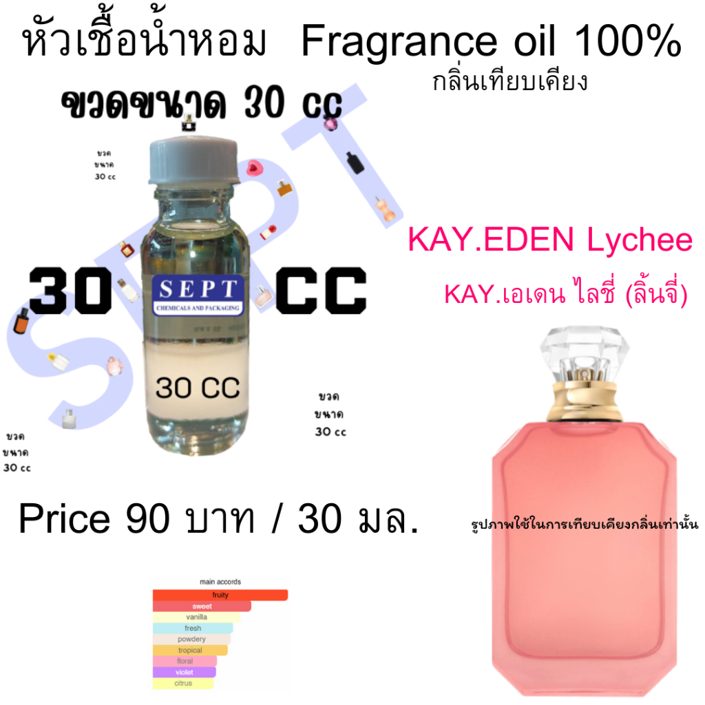 หัวเชื้อน้ำหอม KAY.EDEN Lychee 90.- / 30 ml. กลิ่นเทียบเคียง หัวเชื้อ ...