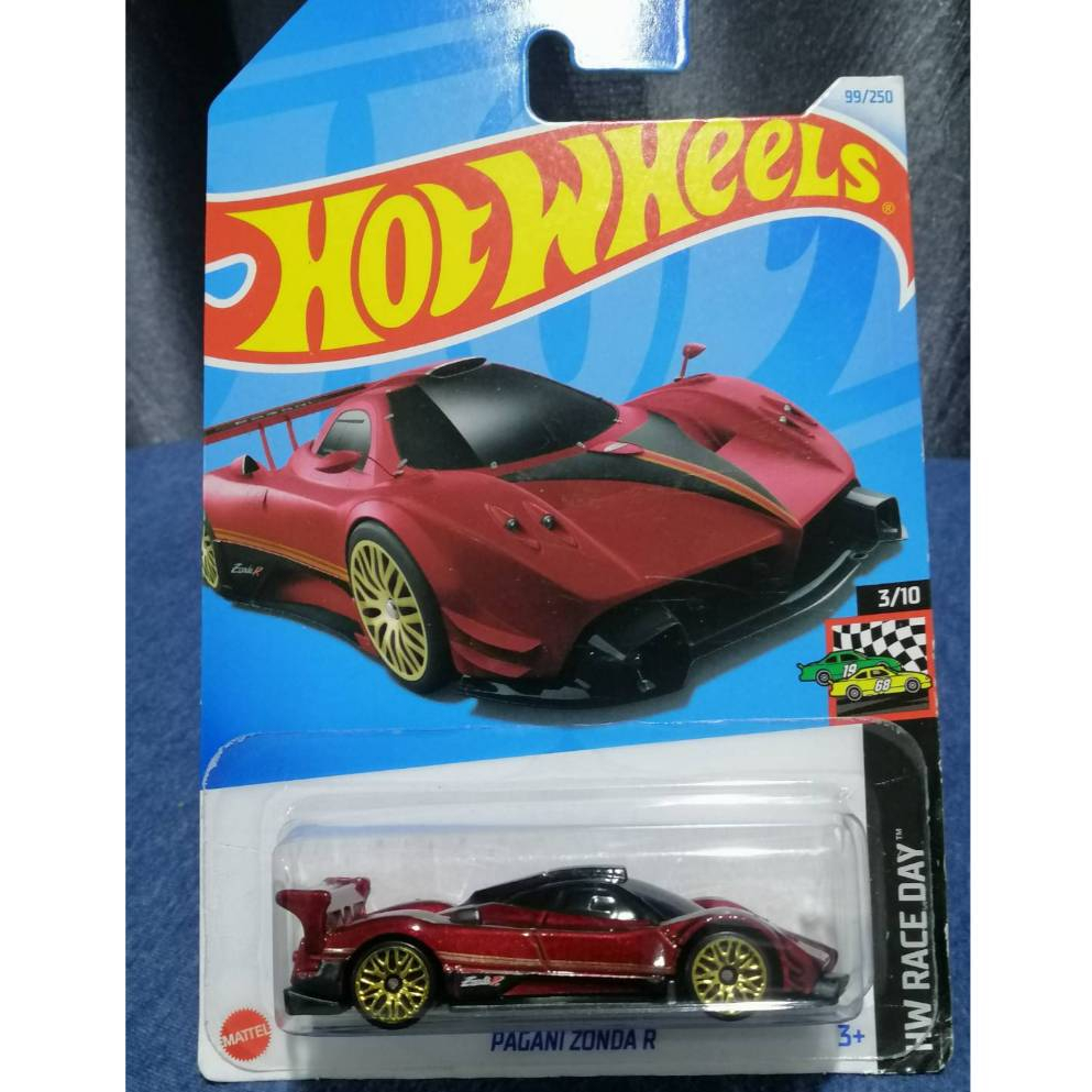 โมเดลรถ Hot Wheels Pagani Zonda R RED HW Race Day 3/10 Metallic Gold ...