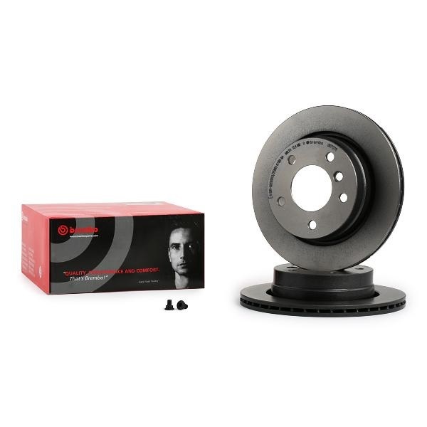 BMW จานเบรคหลัง (Brake Disc Rear) ( มีร่องระบาย ) Brembo รุ่น E36 E46 ...