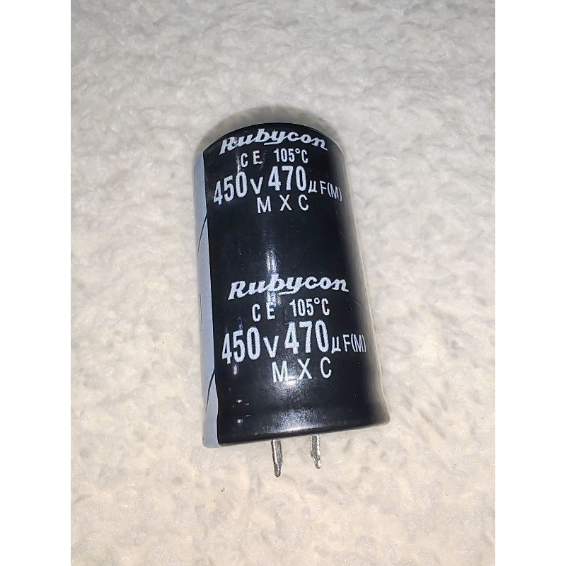 Capacitor ตัวเก็บตัวเก็บประจุไฟฟ้าอลูมิเนียมอิเล็กโทรไลติก 450V 470 uF(M) ของใหม่ (1ชิ้น ...