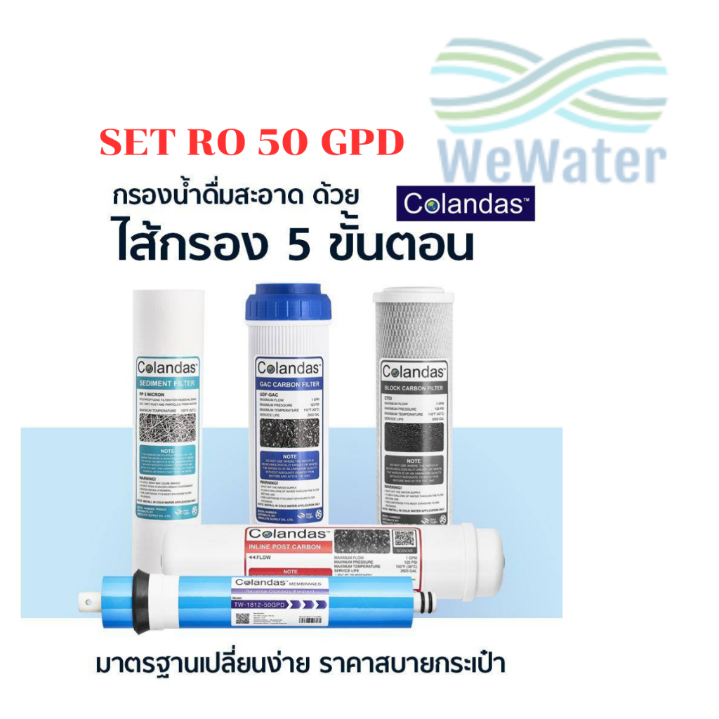 SET สุดคุ้ม* ชุดไส้กรอง RO 50 GPD 5 ขั้นตอน คาร์บอน และ เรซิ่น | Shopee ...