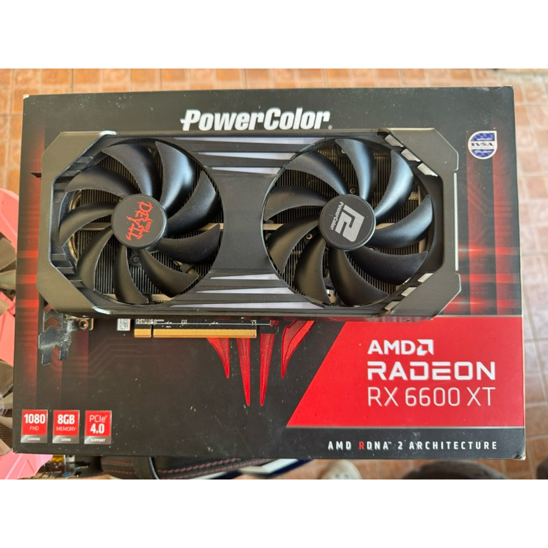 VGA (การ์ดแสดงผล)AMD RADEON RX 6600 XT Power color 8GB OC - 8GB GDDR6 ...