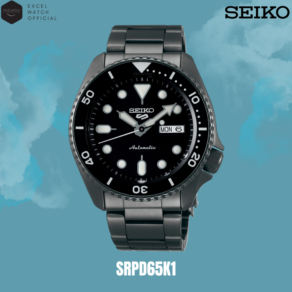 [ Excel Watch ] SEIKO 5 Sports All Black รุ่น SRPD65 SRPD65K SRPD65K1 ...
