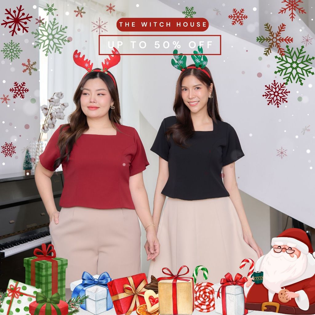 เสื้อเบสิค คอเหลี่ยม (W42) The Witch House | Shopee Thailand