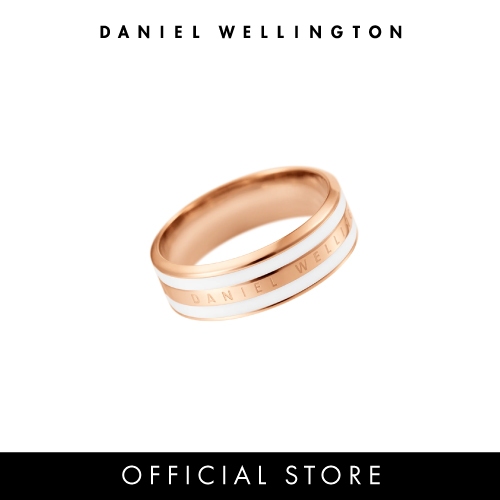 (ทักแชทรับโค้ด) Daniel Wellington แหวน EMALIE RING SATIN WHITE 52 มม สี ...