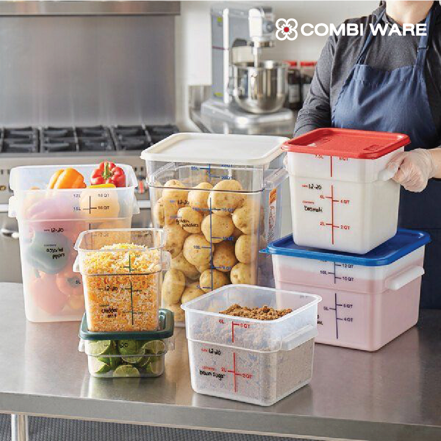 กล่องเก็บวัตถุดิบอาหารสี่เหลี่ยม Combiware Square Container Clear ...