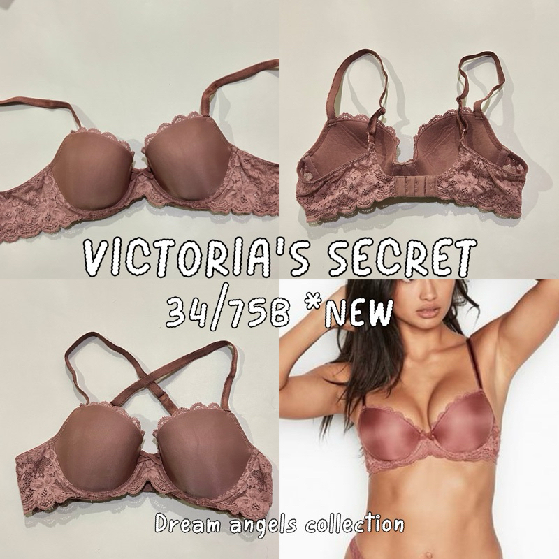 (ใหม่) victoria's secret | 34/75B เสื้อชั้นใน dream angels ลูกไม้ สภาพดี | Shopee Thailand