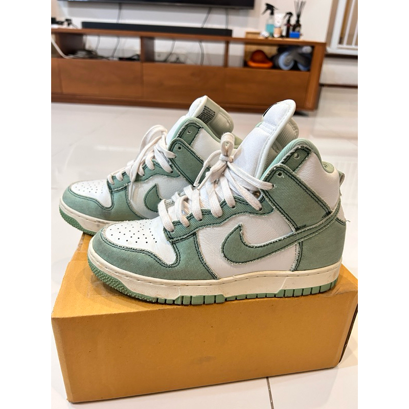 รองเท้าไนกี้ Nike dunk high (มือสอง) ใหม่มากก หุ้มข้อ สีมิ้นท์ Nike ...