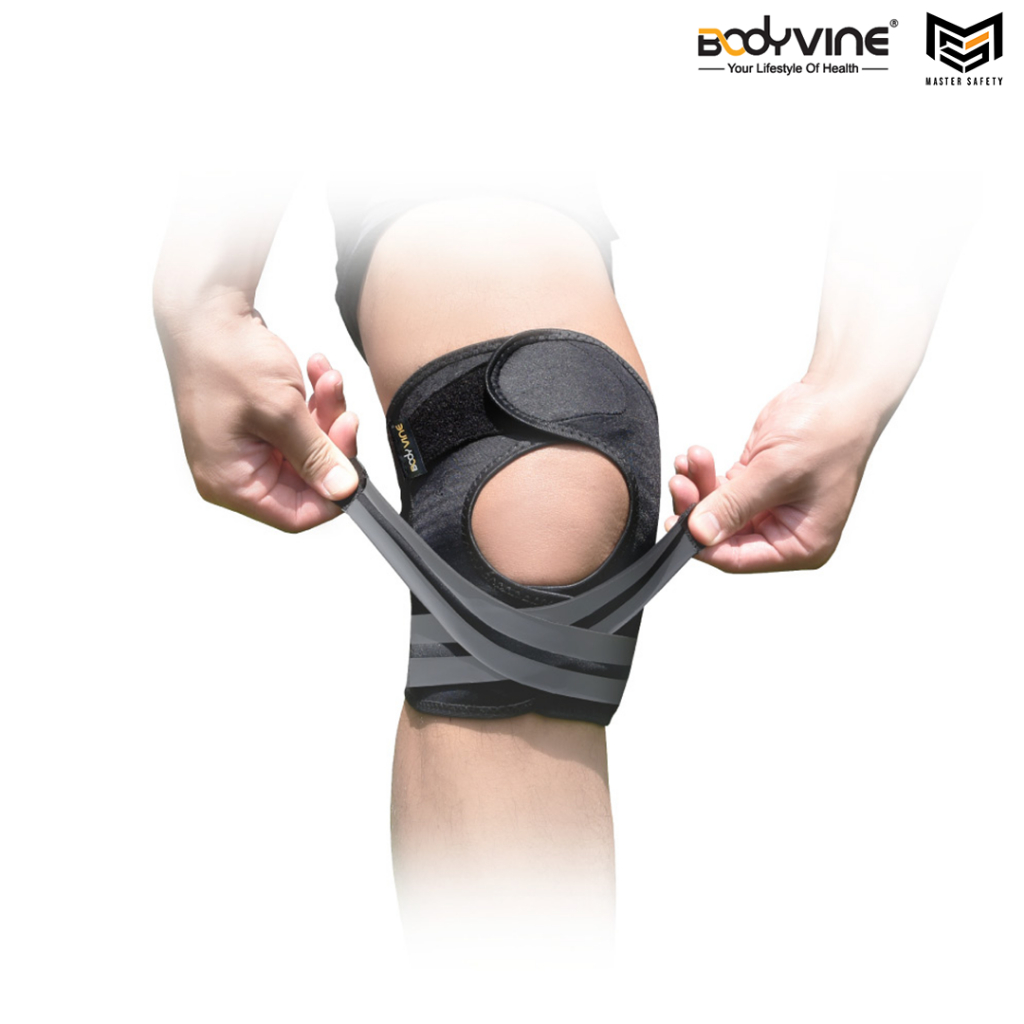 Bodyvine รุ่น CT-15517-3 สายรัดพยุงข้อเข่า ไม่ทำให้เกิดการปวดเข่าจากเอ็นสะบ้าอักเสบ ปรับระดับได้ ...