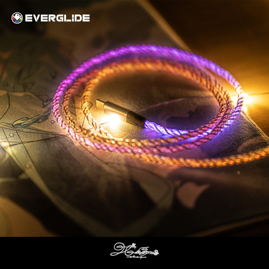 [ปรับสัดส่วนราคา]สาย Everglide 8k RGB cable สายคีย์บอร์ด (rainbow wave ...
