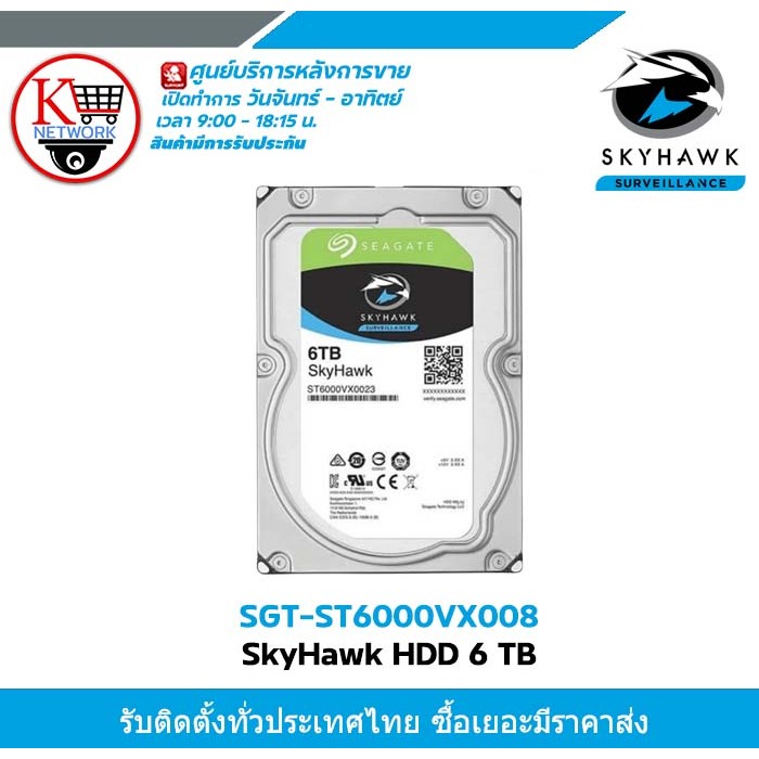 SGT-ST6000VX008 : SkyHawk HDD 6 TB | Shopee Thailand