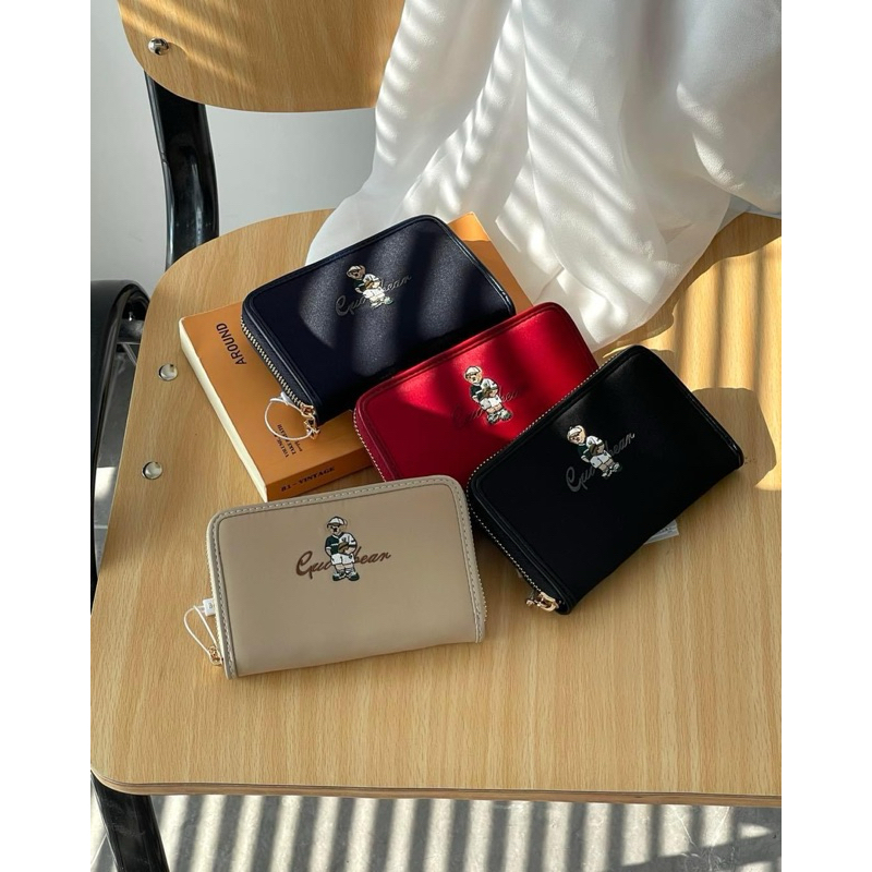 GUOO BEAR แบรนด์แท้ ใบกลาง ซิปรอบผ้าไนลอนกันนำ้ GU-2024 พร้อมส่ง ...