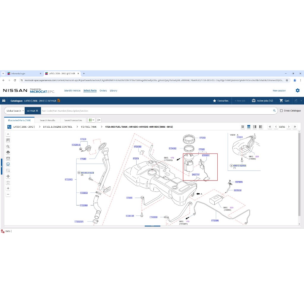 ปั้มในถังพร้อมลูกลอย แท้ นิสสันทีด้า 17040E | Shopee Thailand