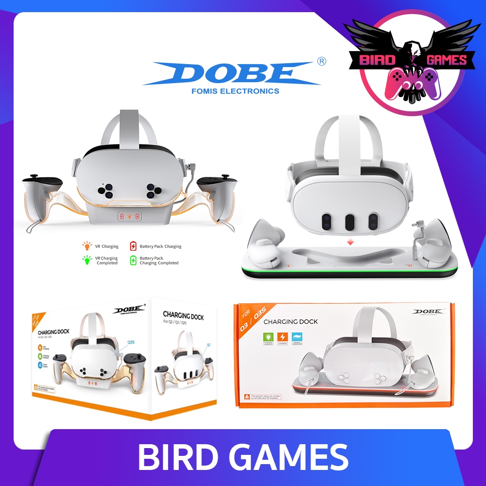 แท่นชาร์จ Meta Quest 2 / 3 / 3s ยี่ห้อ Dobe [แท่นชาร์จ Quest 3][แท่นชาร์จ Quest 3s][VR Charging ...