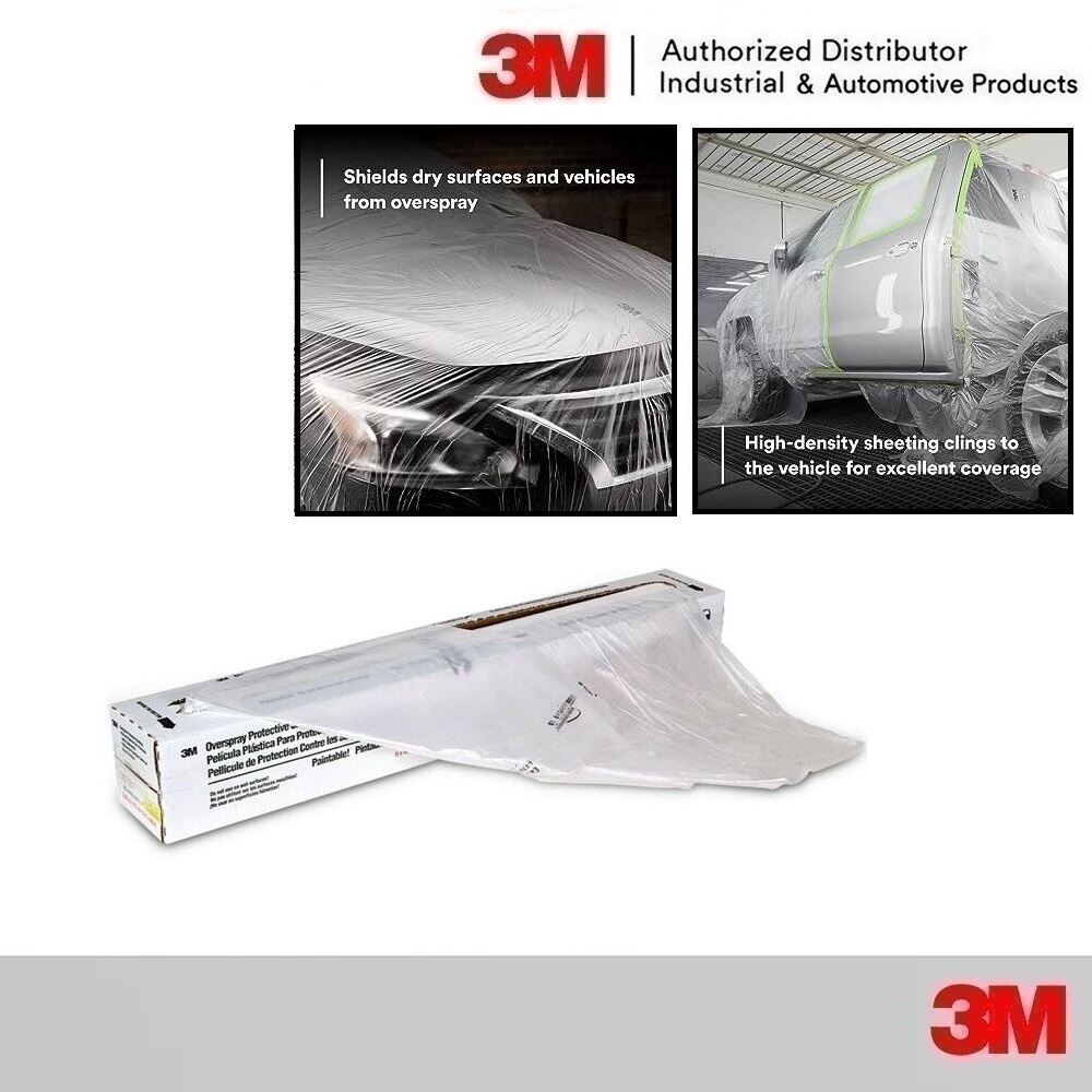 3M พลาสติกสำหรับคลุมรถก่อนพ่นสี 06723 ไม่มีไฟฟ้าสถิตย์ 3.65 เมตร x 121 เมตร, 3M 06727 , 3M 06728 ...