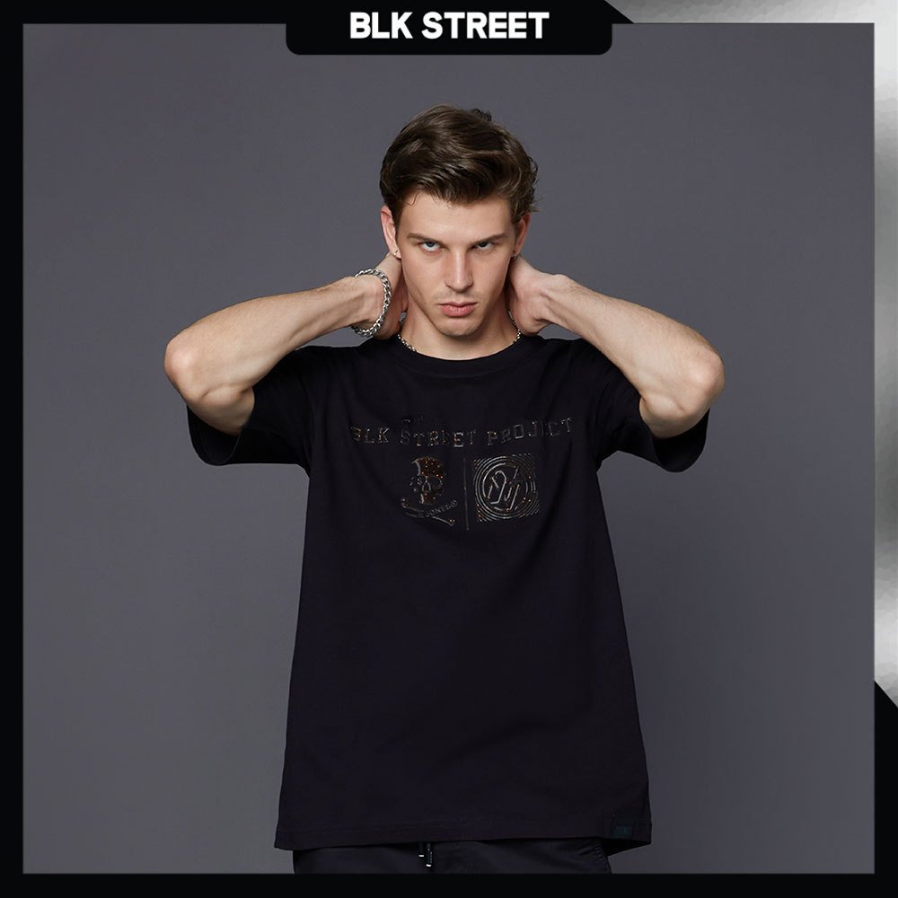 DAVIE JONES [ Black Street Project ] เสื้อยืด Logo Oversized Fit T ...