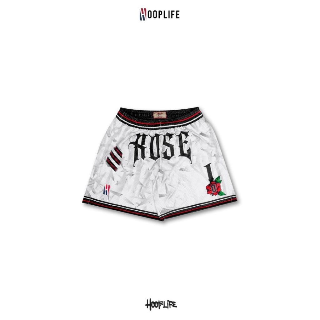 กางเกงขาสั้น กางเกงแฟชั่นเนวสตรีท HoopLife ” White Rose ” Mesh Shorts ...