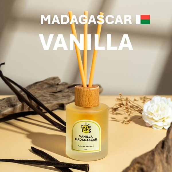 ใหม่!! ก้านไม้หอม Farmfung -Vanilla Madagascar พรีเมี่ยม หอมกระจาย ก้าน ...