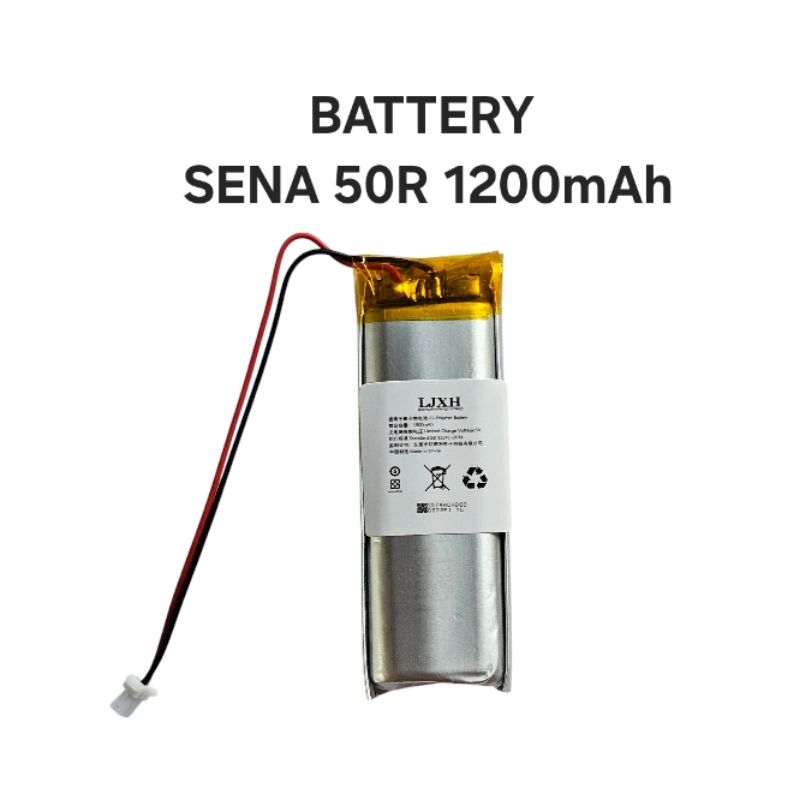 SENA 50R 1200mAh Sena50r 2สาย 3สาย แบตเตอรี่ Bluetooth แบตเตอรี่หูฟัง ...