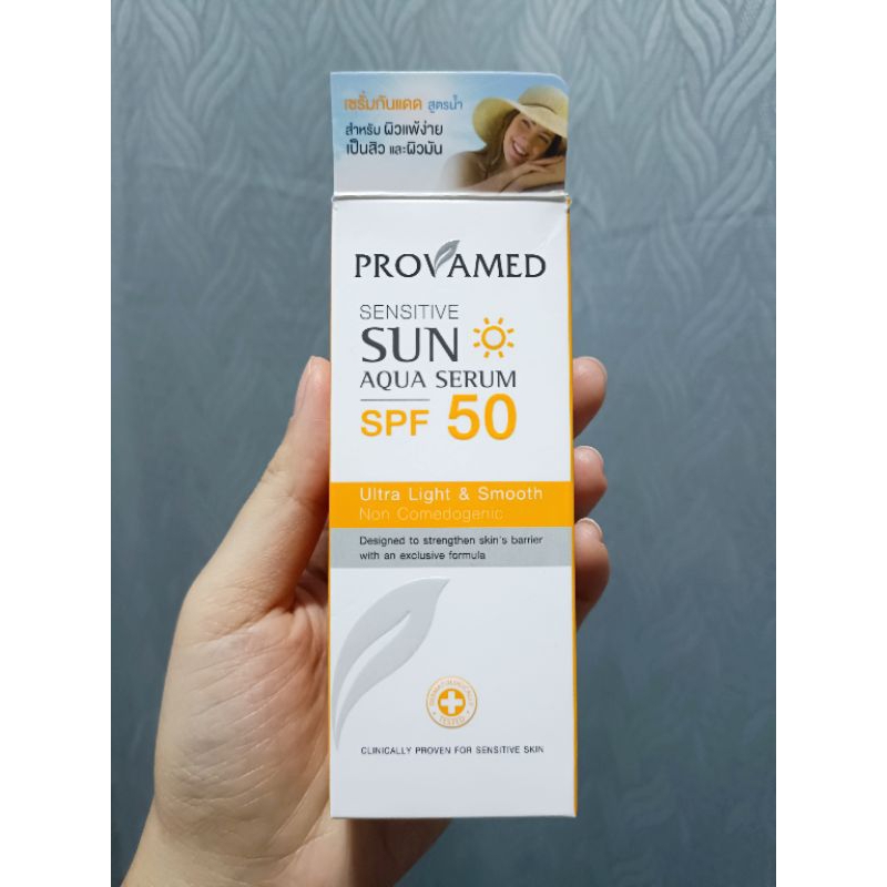 🔥🧡Provamed Sensitive Sun Aqua Serum spf50 ขนาด 10ml. | Shopee Thailand