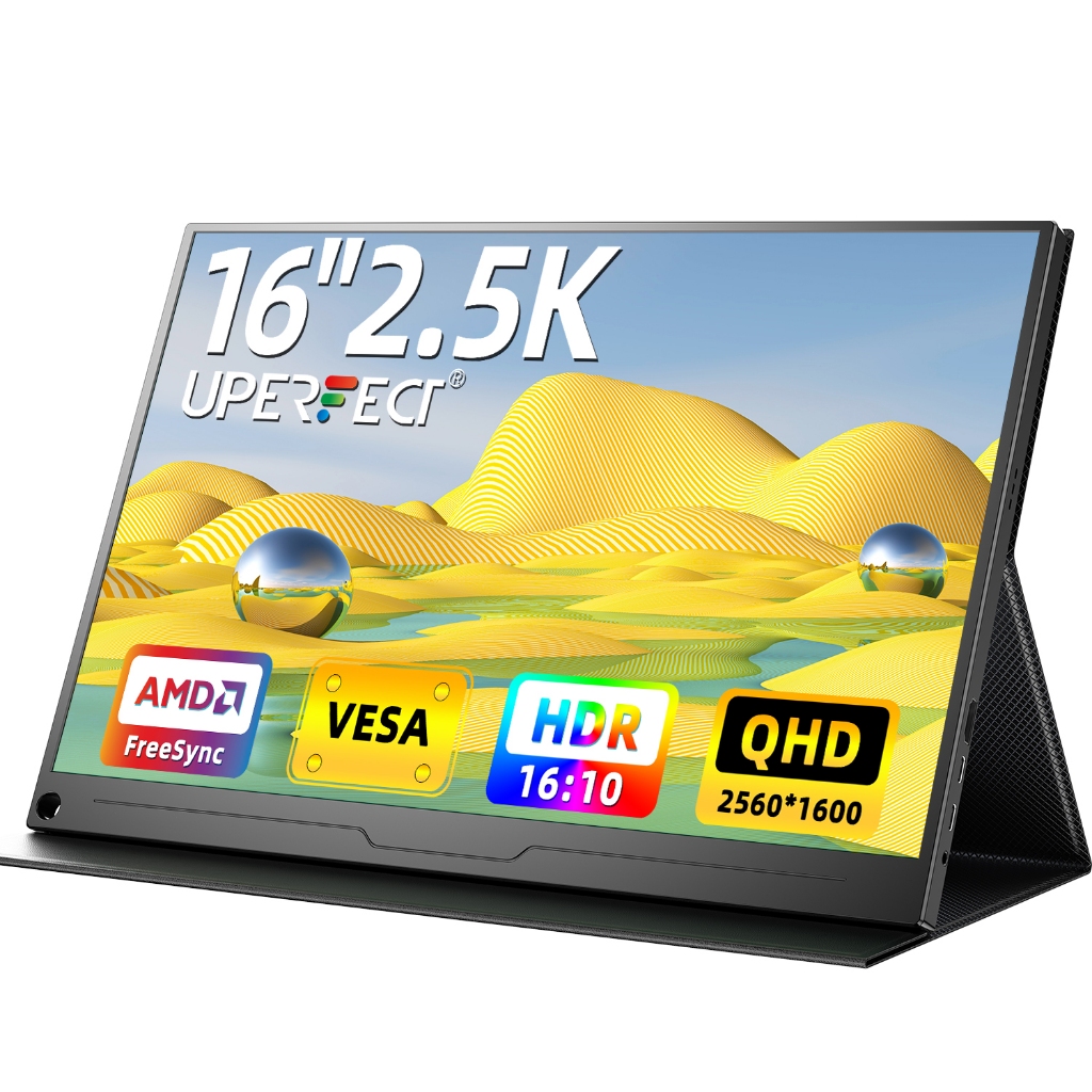 UPERFECT 16 inch 2.5K Portable Monitor 2560X1600 Matte Screen IPS HDR ...