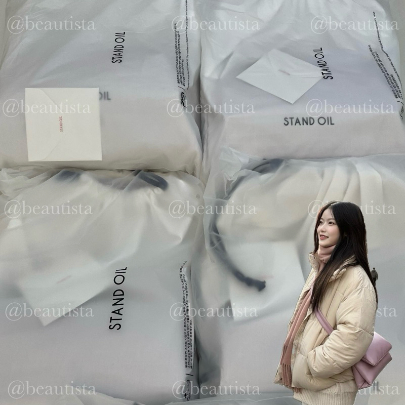 Stand oil Fluffy mini bag - Cotton Pink สายปรับได้ สินค้าแท้จากเกาหลี ...