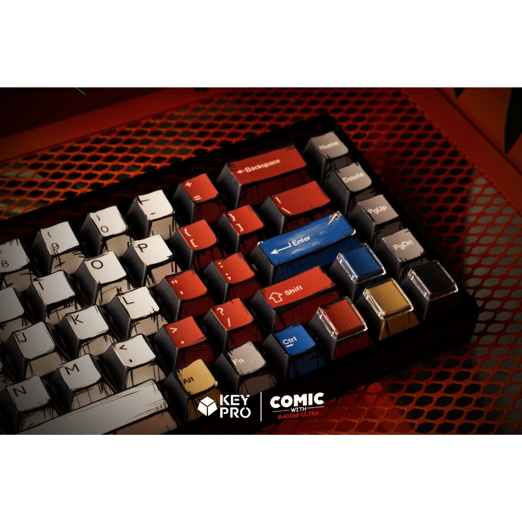 คีย์แคป Comics Mixed Lights keycap 141 ปุ่ม Cherry profile คีย์แคป ...