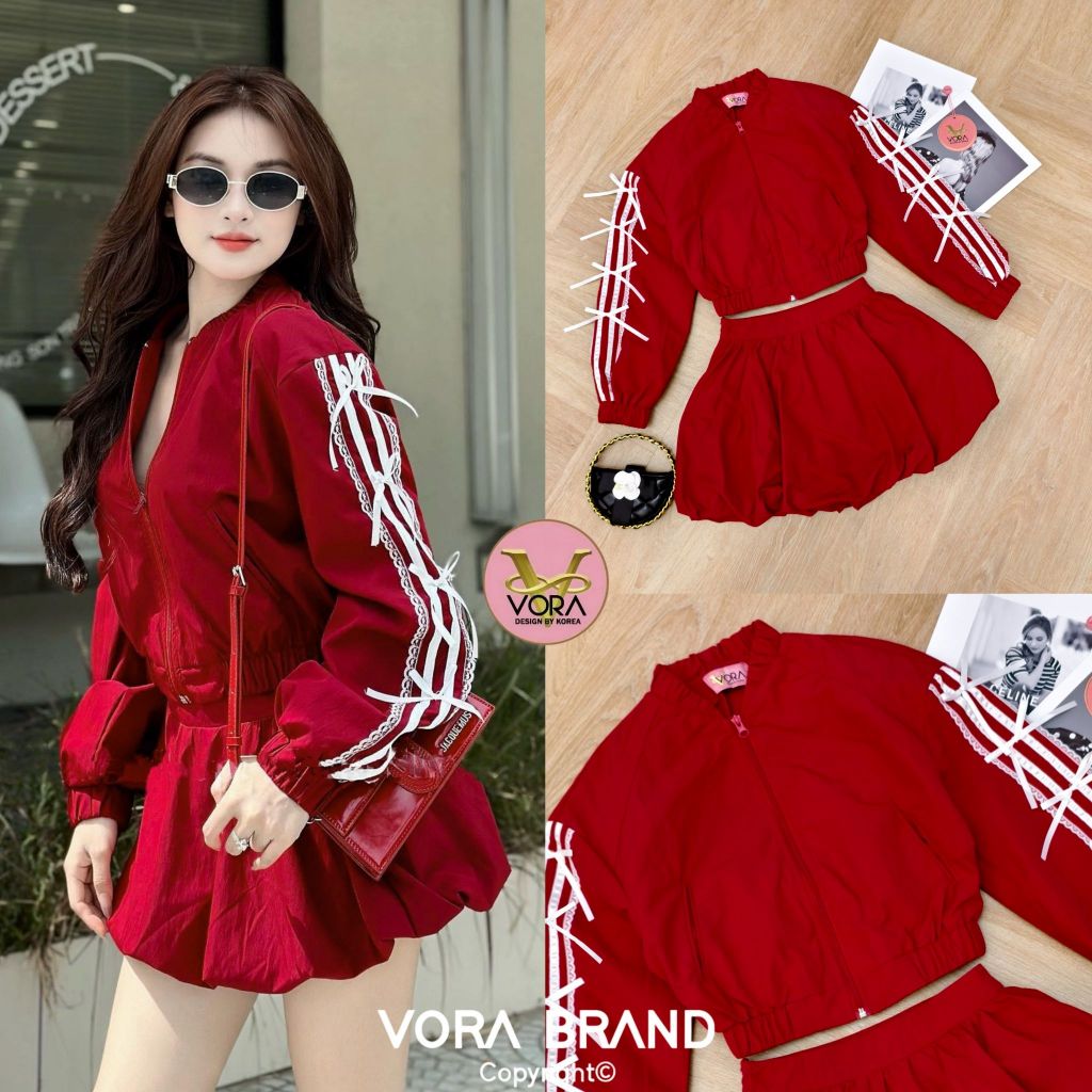 VORA Set เสื้อคลุมแขนยาว แต่งแถบช่วงแขน(*สอบถามสต๊อกก่อนกดสั่งน๊า) | Shopee Thailand
