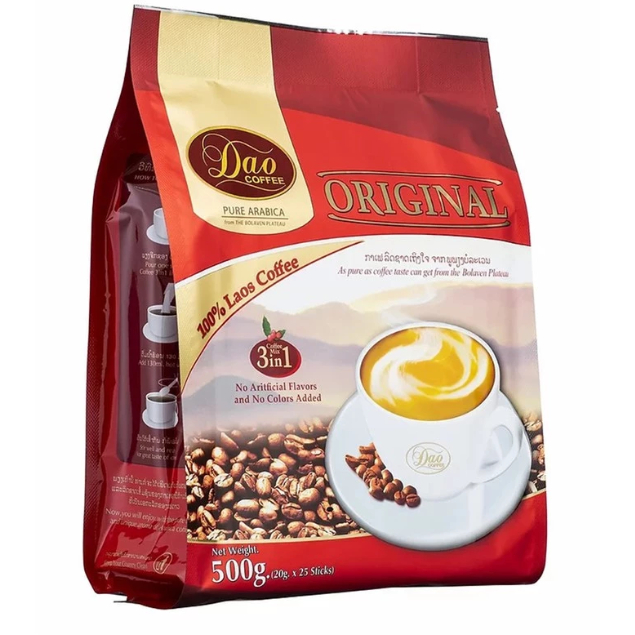 Dao Coffee Original ดาว คอฟฟี่ ออริจินอล 3 in 1 นำ้หนักสุทธิ 500 กรัม ...
