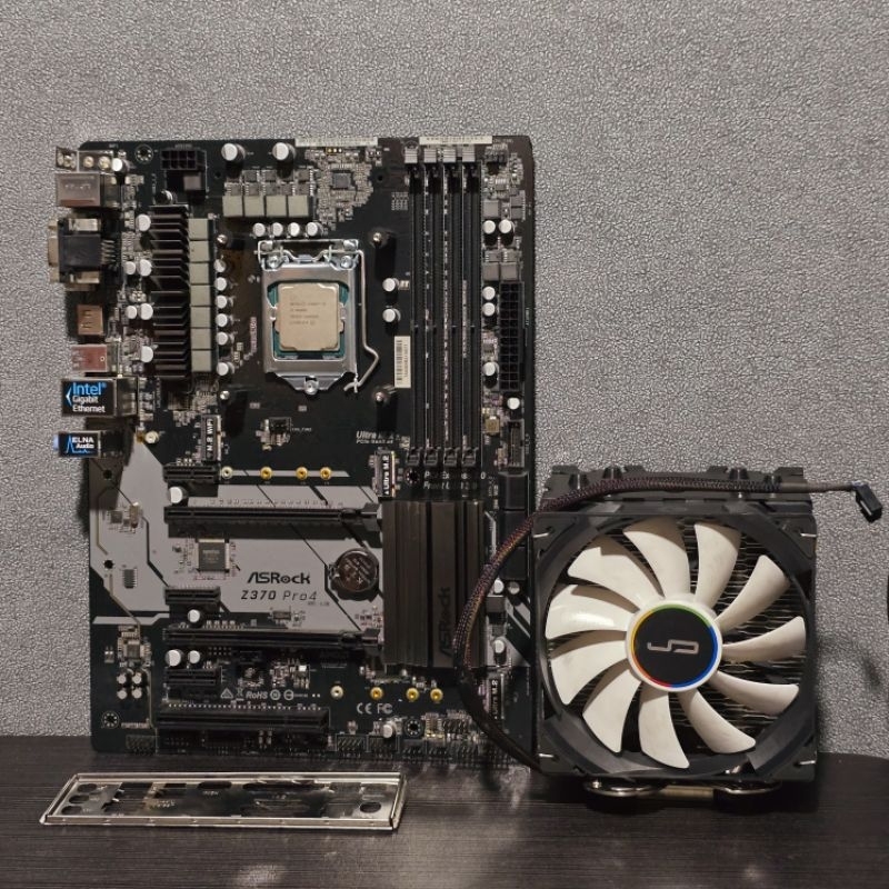 CPU INTEL CORE I5 8600K 6C/6T (แถมพัดลมตามรูป) + Z370 ASROCK PRO 4 (DDR4) (LGA 1151) (ATX) (ไม่ ...
