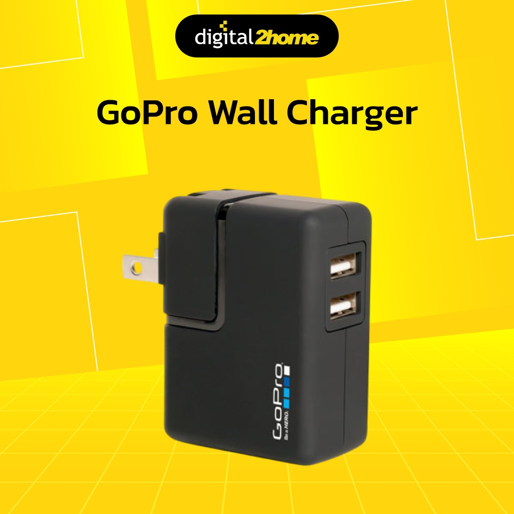 GoPro Wall Charger ปลั๊กไฟ AC แบบถอดเปลี่ยนได้ พอร์ต USB คู่ ชาร์จกล้อง ...