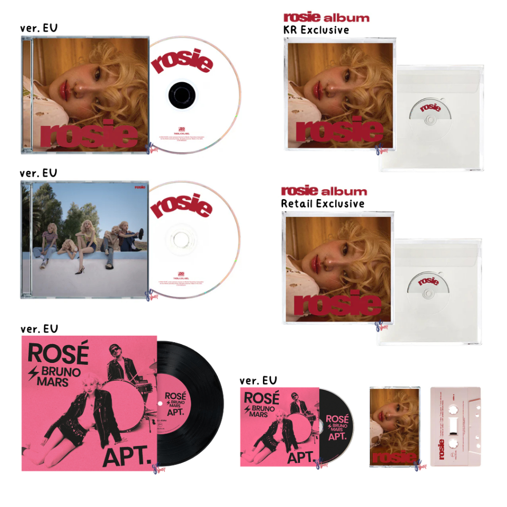 (Pre-Order | พร้อมส่ง) อัลบั้ม ROSÉ - rosie Album CD / ROSÉ & Bruno ...