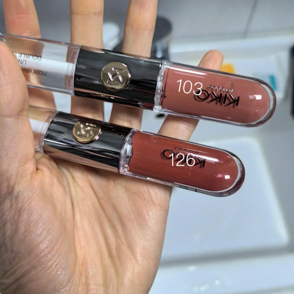 Kiko ลิปสติก ลิปกลอส สองหัว ลิปกลอส ลิปสติก กระจกน้ํา กระจกใส ลิปกลอส ...