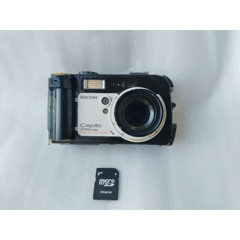 กล้อง Ricoh caplio 500g wide เทสแล้วใช้านเต็มระบบ แฟรขออก จอดี ตำหนิ ...