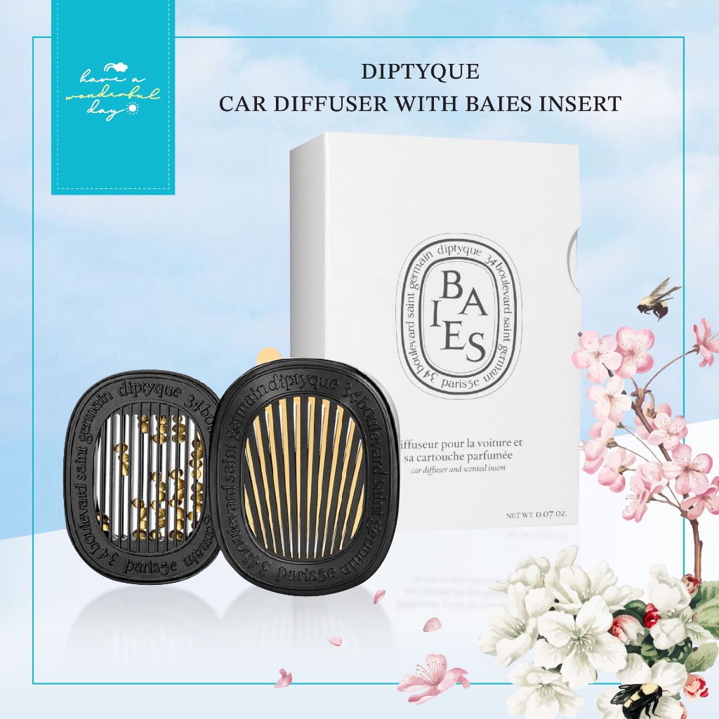 Diptyque Car Diffuser กลิ่น Baies (Berries) น้ำหอมรถยนต์ แบรนด์ดังจากฝรั่งเศส มาพร้อมเคสและกลิ่น ...