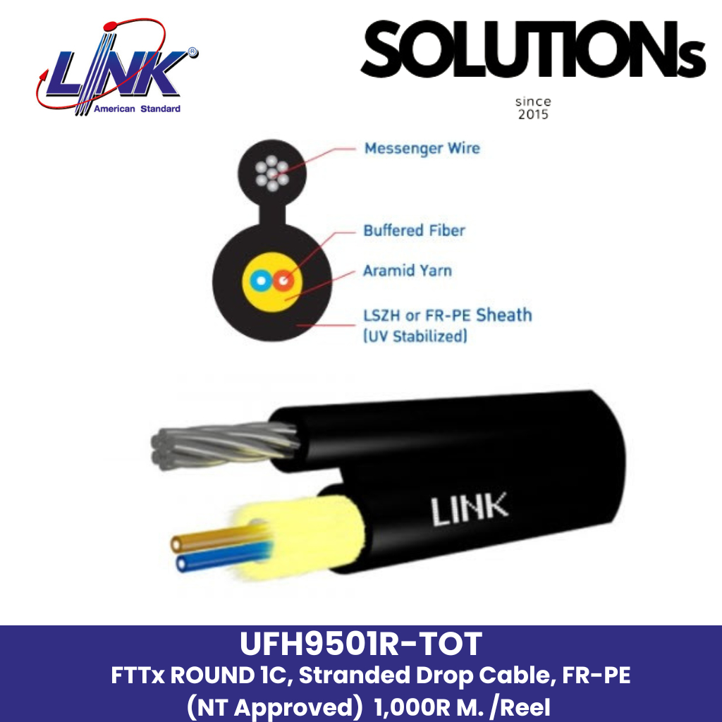 LINK UFH9501R-TOT FTTH ROUND 1C, Fiber Optic Standard Drop Cable ...