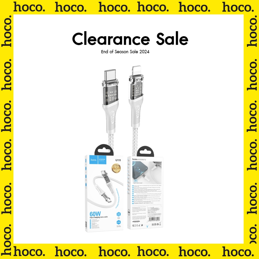 [Clearance] Hoco U111 Transparent Discovery Edition PD Type-C to 8 Pin ...